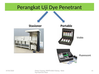 DYE PENETRANT TEST FOR WELDING INSPECTION | PPTX