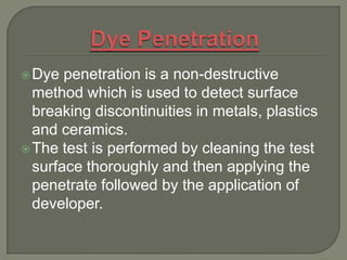 Dye penetration | PPTX