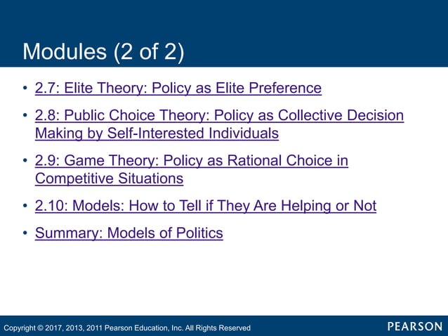POLS 3346 Chapter 2: Models of Politics (Dye) | PPTX