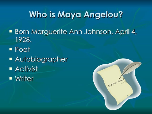 Maya Angelou | PPT