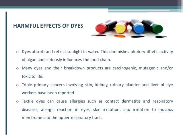 IMPACT OF DYES ON ENVIRONMENT & REMEDIATION