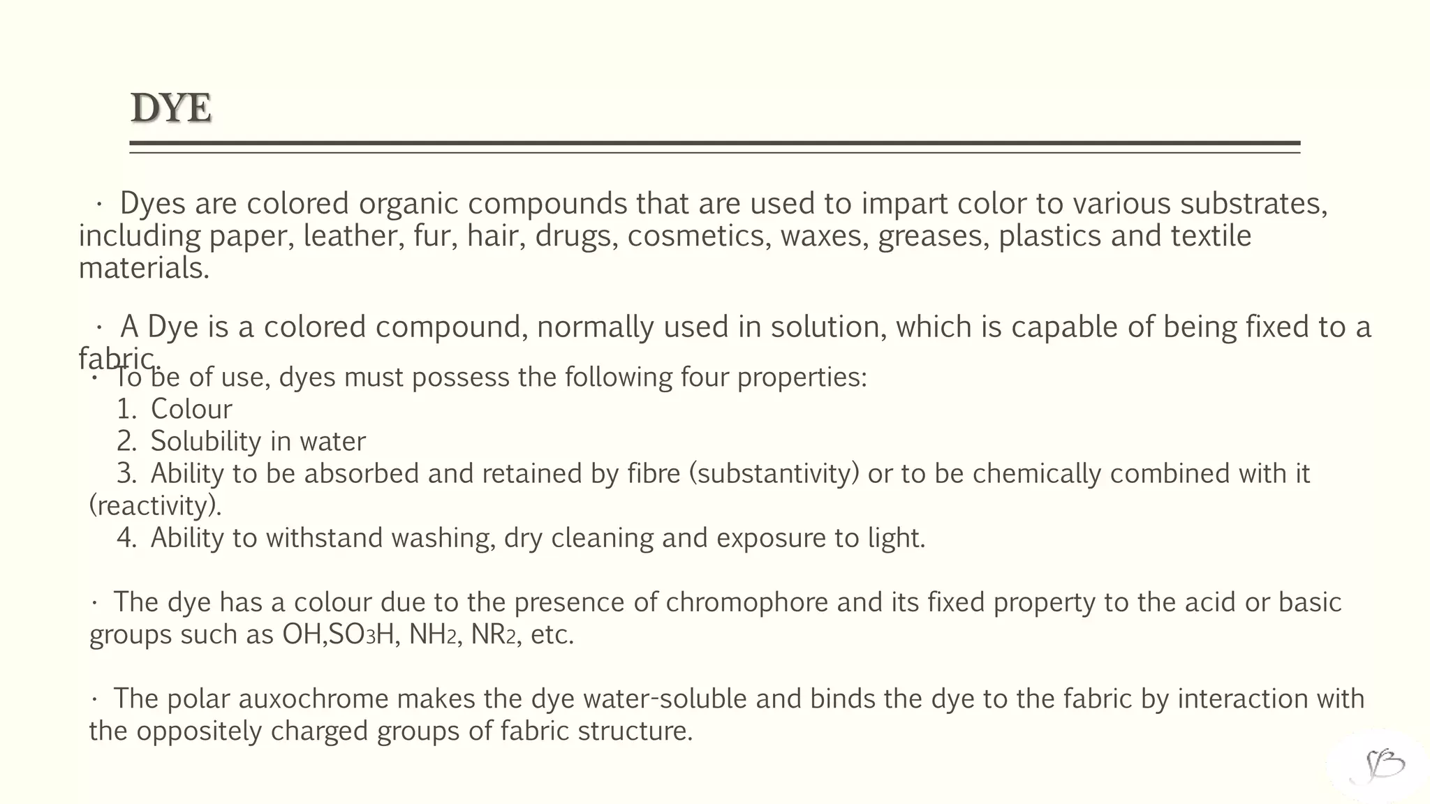 Dyes and its Classification | PPTX