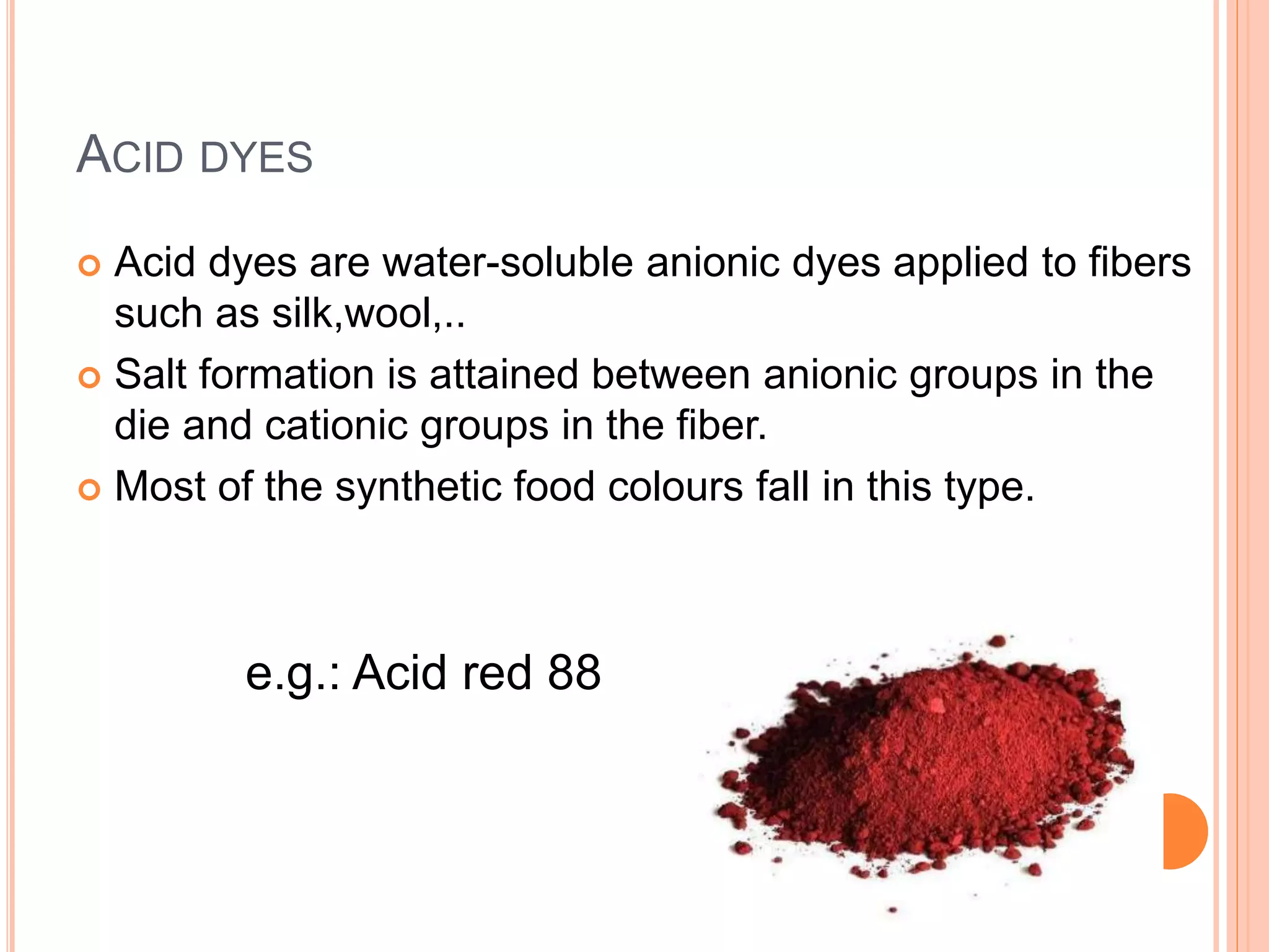Dyes for fibers | PPTX