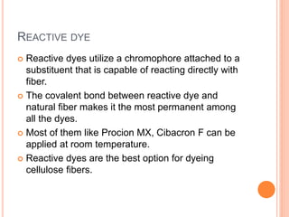 Dyes for fibers | PPTX