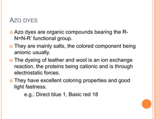 Dyes for fibers | PPTX