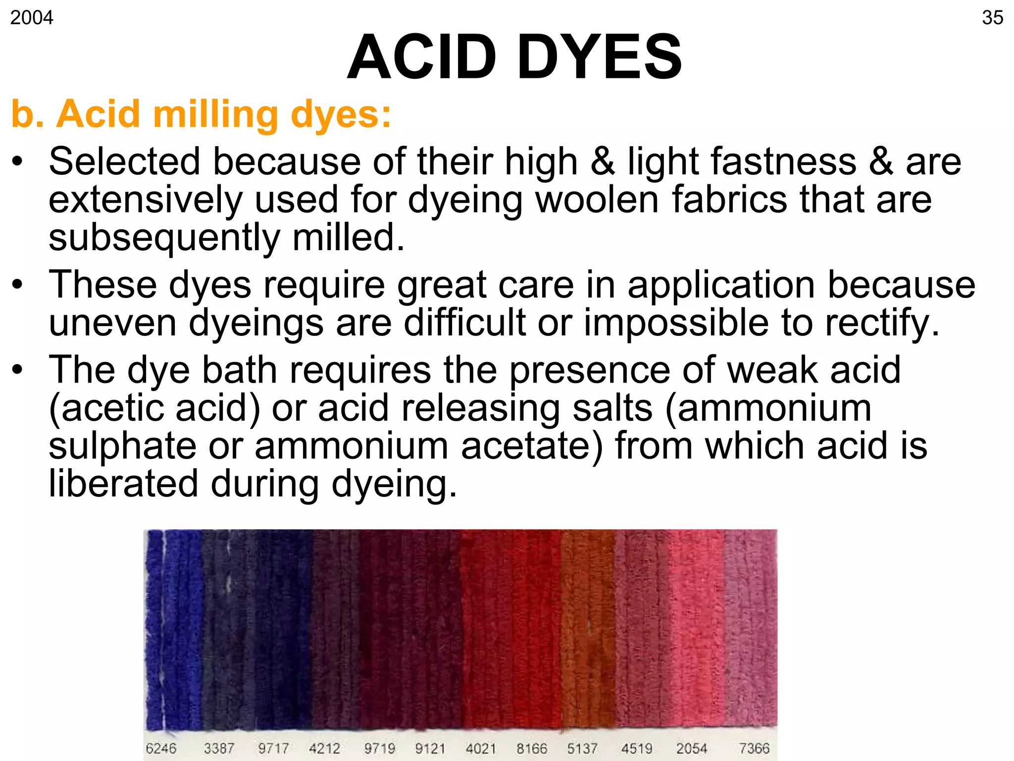 Dyes classification | PDF