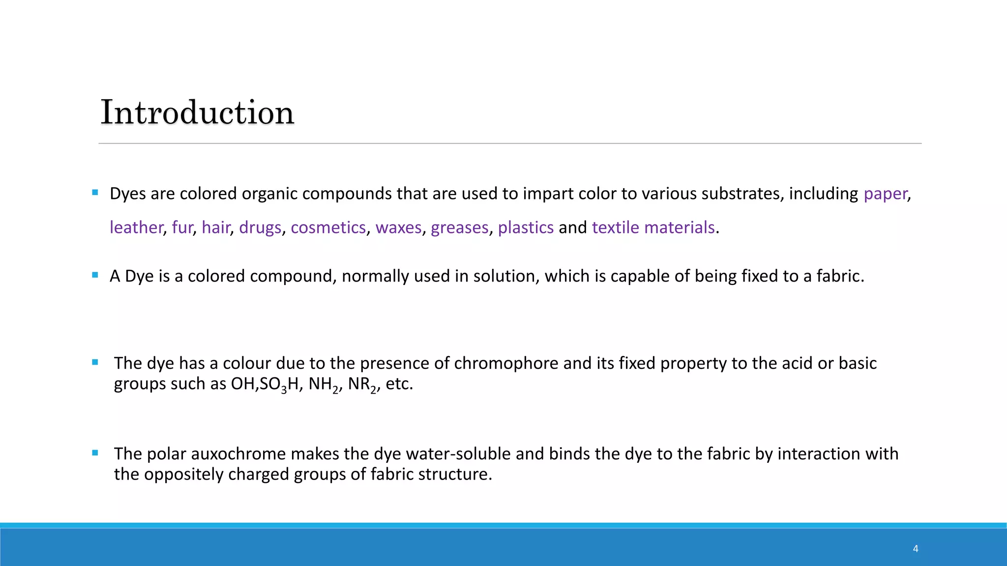 Dyes and pigments | PPTX