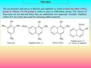 Dyes and Pigments for UG applied Chemistry | PPTX