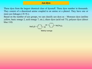 Dyes and Pigments for UG applied Chemistry | PPTX