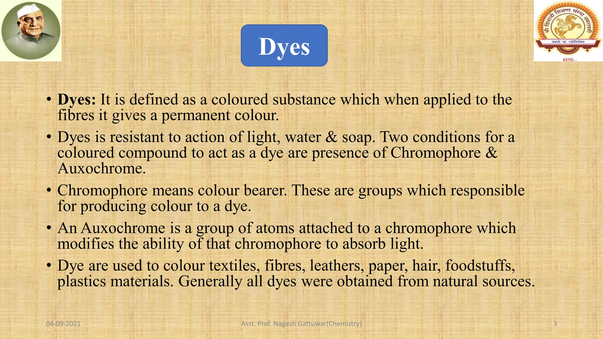 Dyes, Drugs and Pesticides For any Science students of B. Sc. | PDF