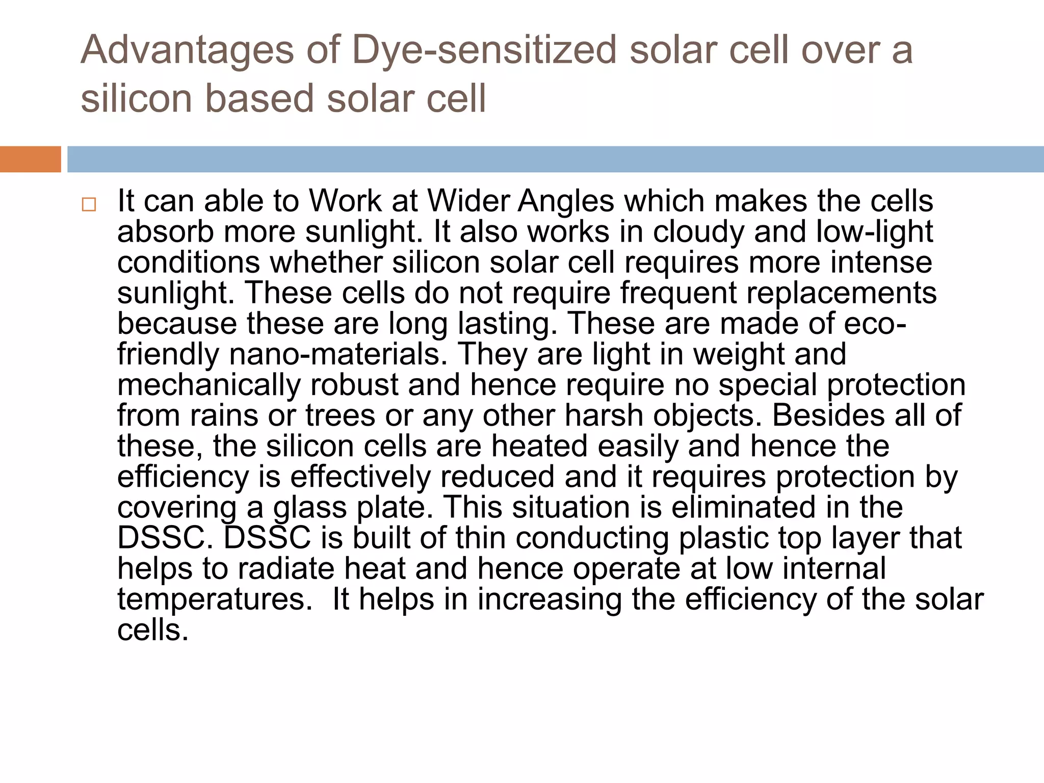 Dye sensitized solar cell brainware university | PPT