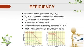 Dye sensitized solar cells | PPTX