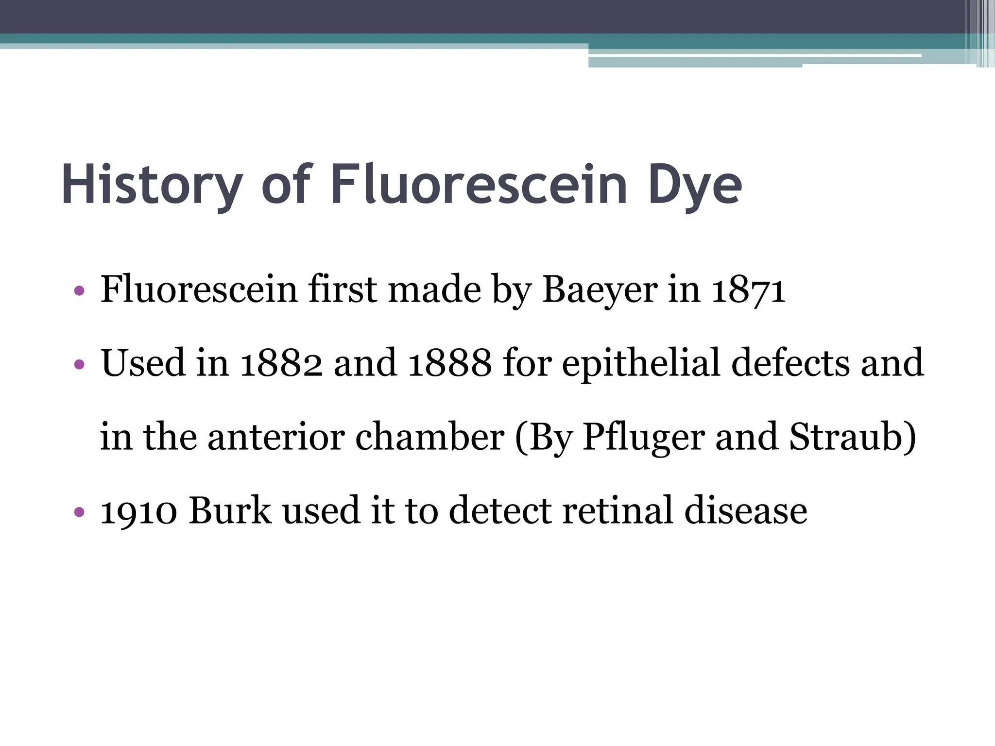 DYES IN OPHTHOMOLOGY - trypan blue, lissamine, flourescine.pptx | Eye ...