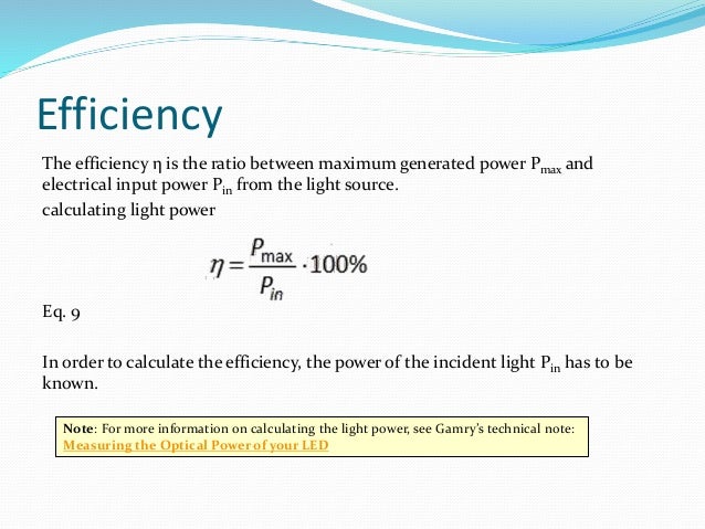 Dye Solar Cells Basic Principles and Measurements