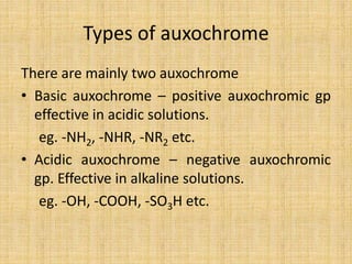 DYES part I ( intrduction, chromophore n auxochrome and classification.pptx