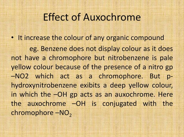 DYES part I ( intrduction, chromophore n auxochrome and classification ...