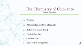 Dyes & Pigments Lecture 1.pptx........... | PPTX