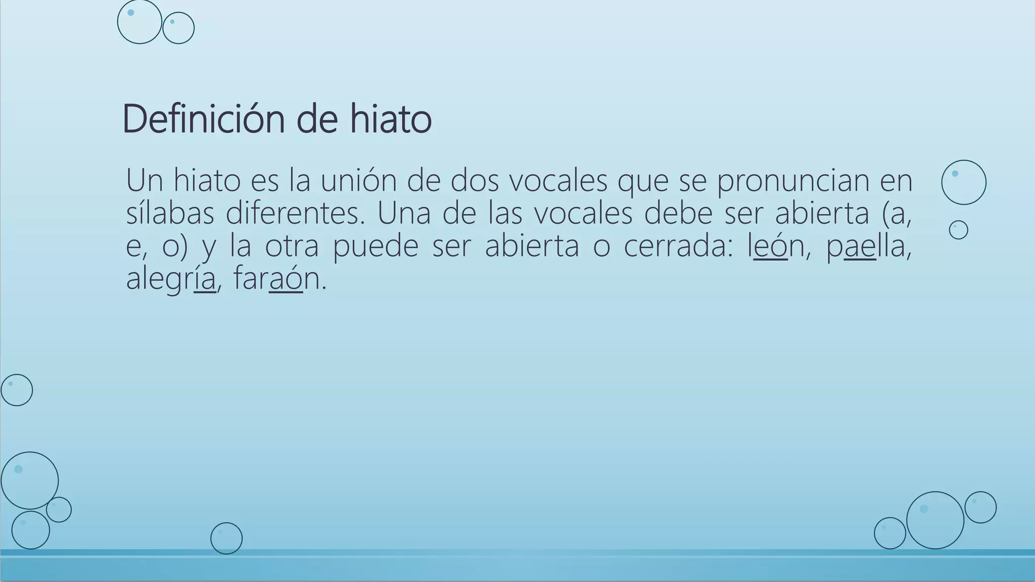 La tilde en los diptongos y los hiatos | PPTX