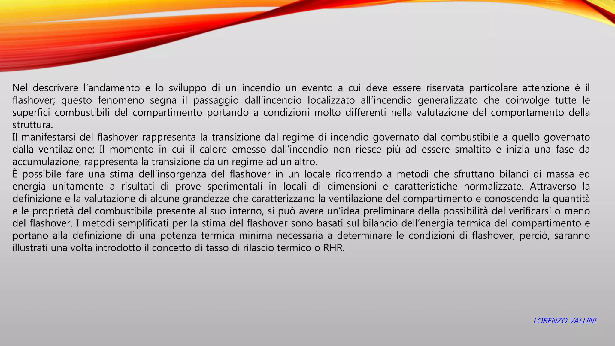 La modellazione dell' incendio nella progettazione | PPTX