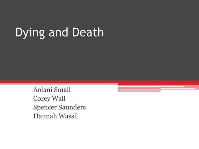 Dying and death | PPTX