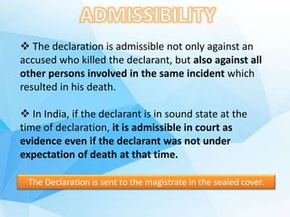 Dying declaration and Dying Deposition | PPTX