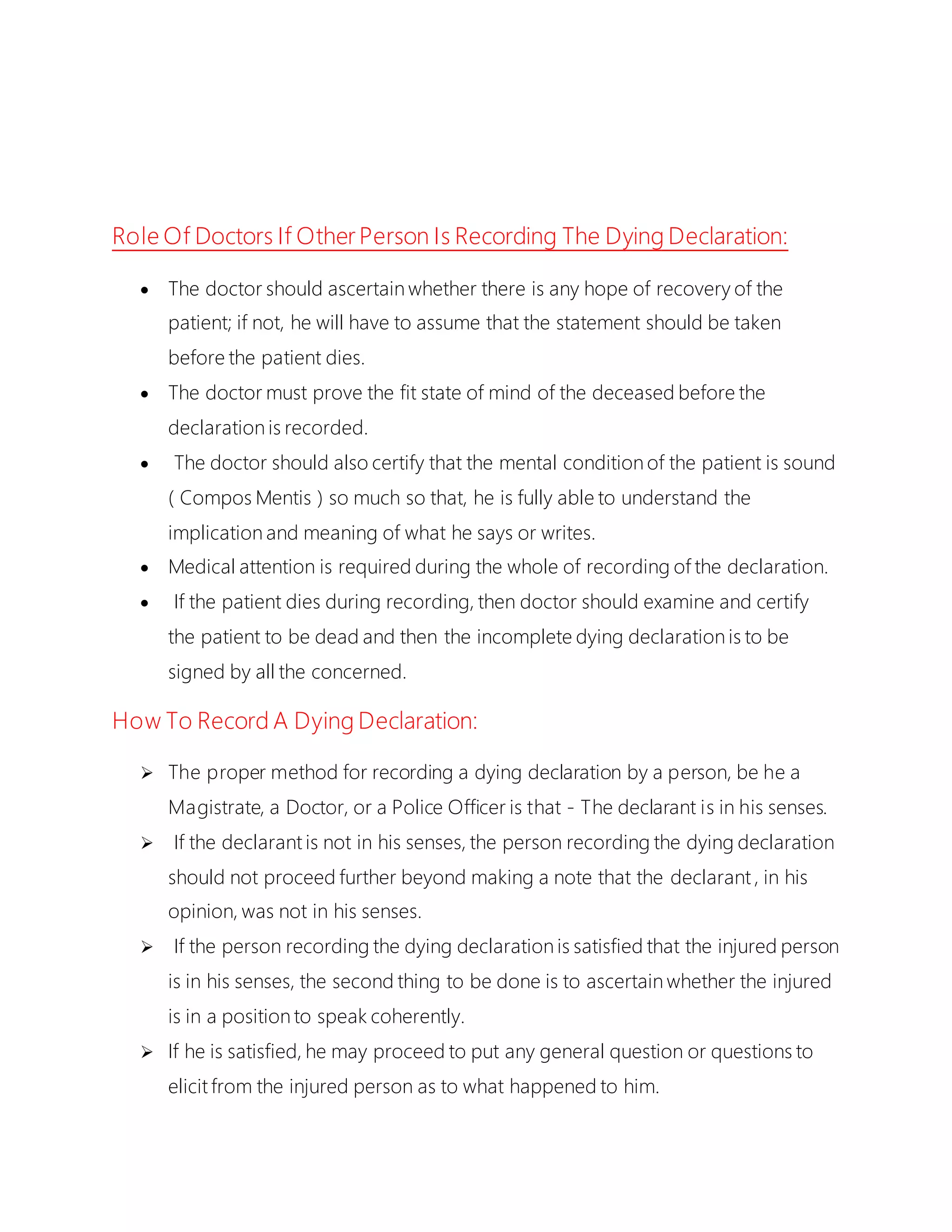Dying declaration | DOCX