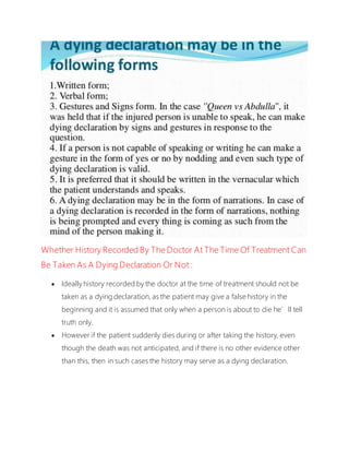 Dying declaration | DOCX