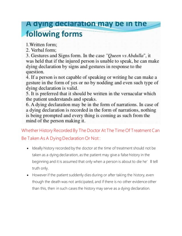 Dying declaration | PDF