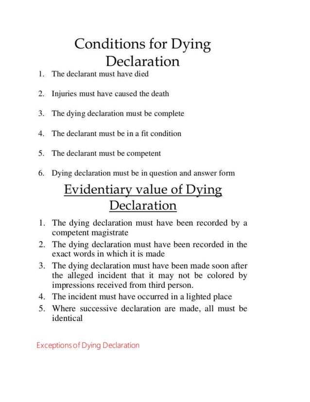 Dying declaration | PDF
