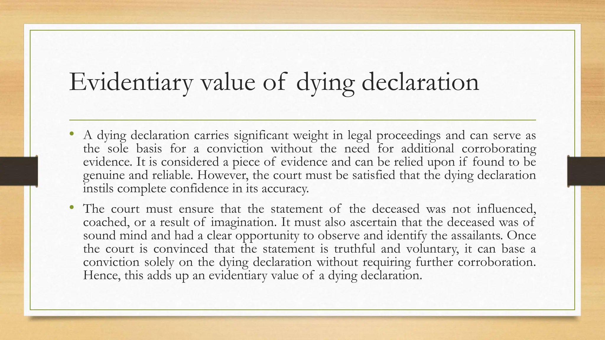 Dying declaration- | PPTX