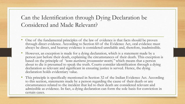 Dying declaration- | PPTX | First Aid | Injuries