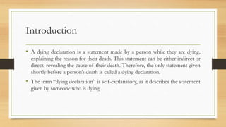 Dying declaration- | PPTX