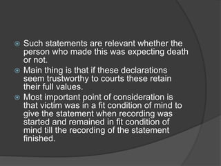 Dying declaration a critical study | PPTX