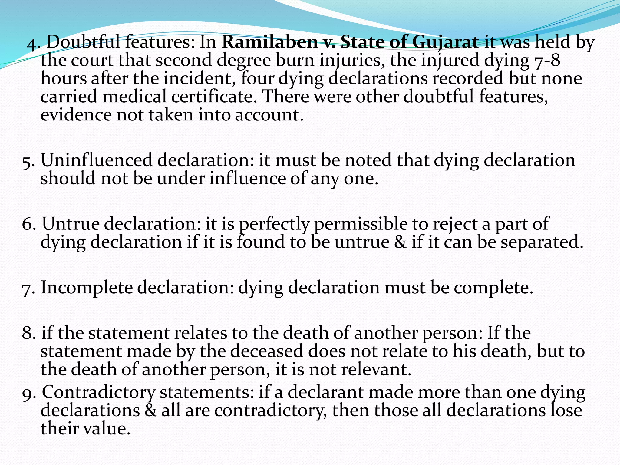 Dying declaration ppt siddharth singh | PPTX