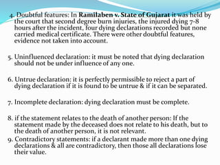 Dying declaration ppt siddharth singh | PPTX