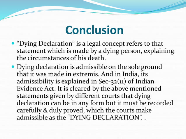 Dying declaration ppt siddharth singh | PPTX