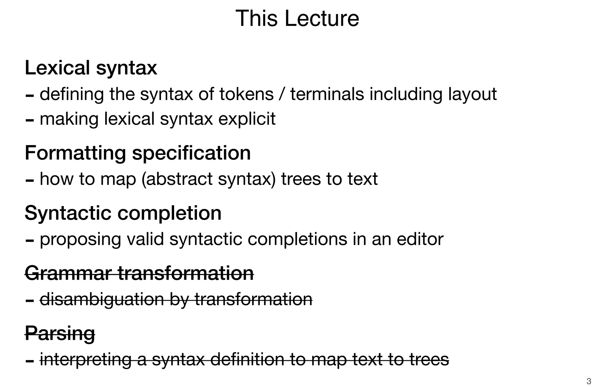 Declare Your Language: Syntactic (Editor) Services | PPT