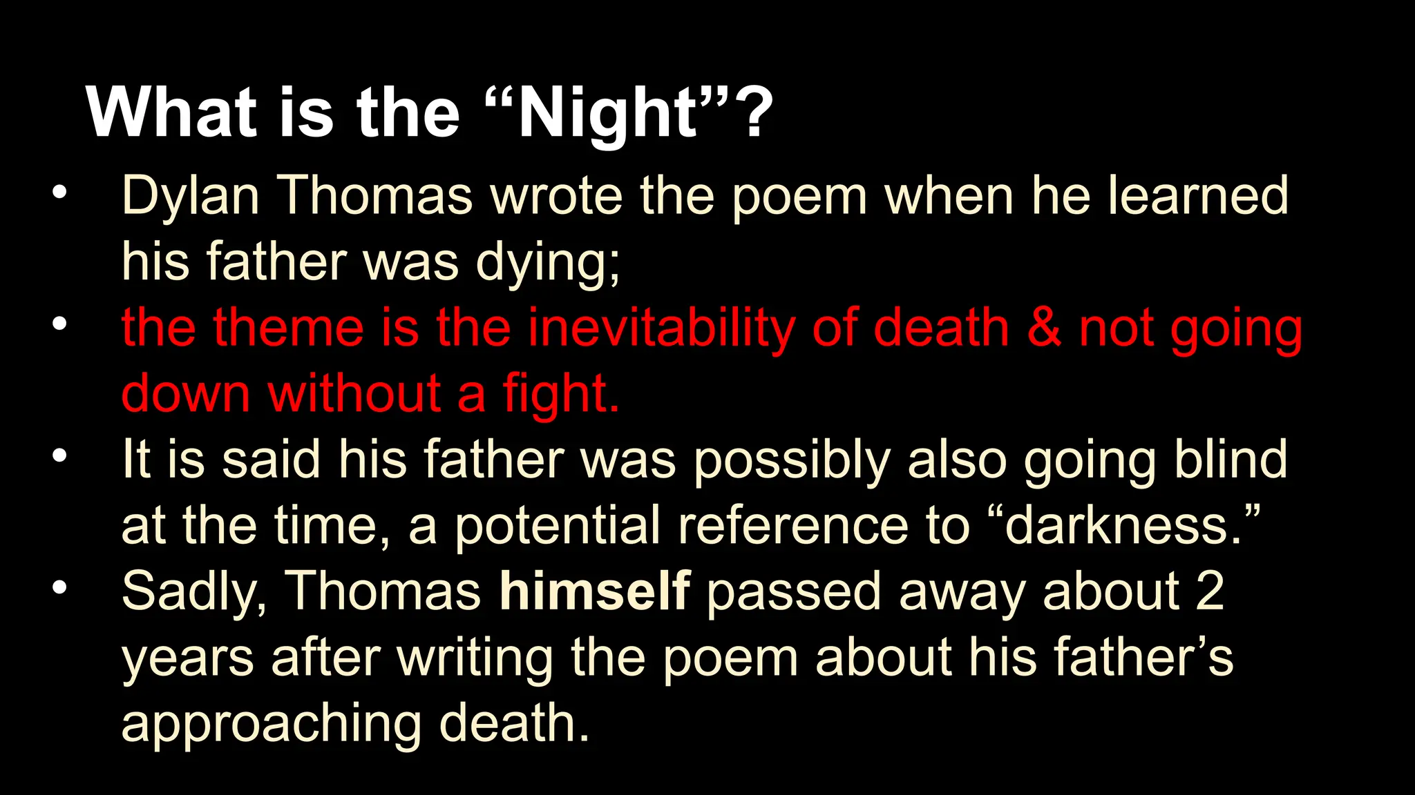 dylan-thomas-Do not go gentle into that Good Night | PPTX