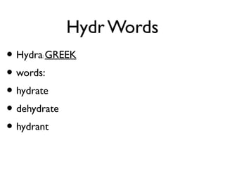Dylan and Anderson's Root Words | PPT | Geography | Science