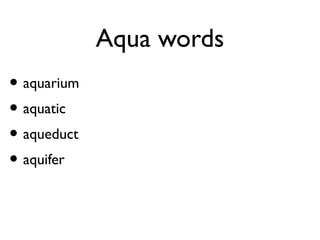 D ylan and anderson's water words copy | PPT