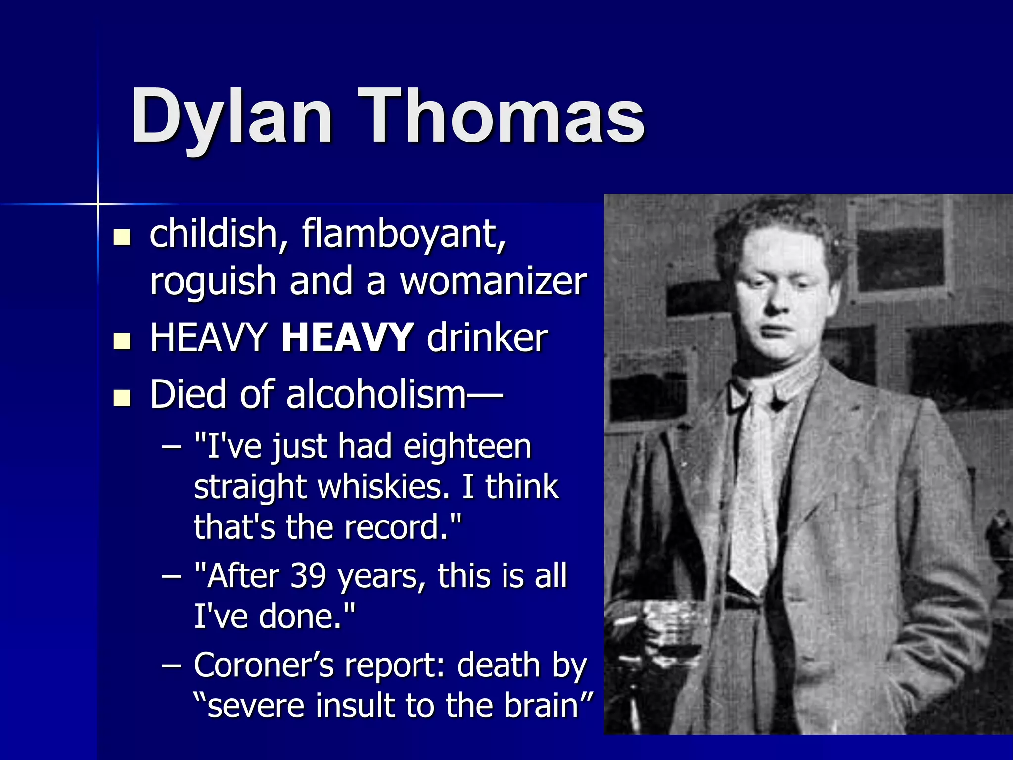 Dylan Thomas | PPTX | Poetry | Books and Literature