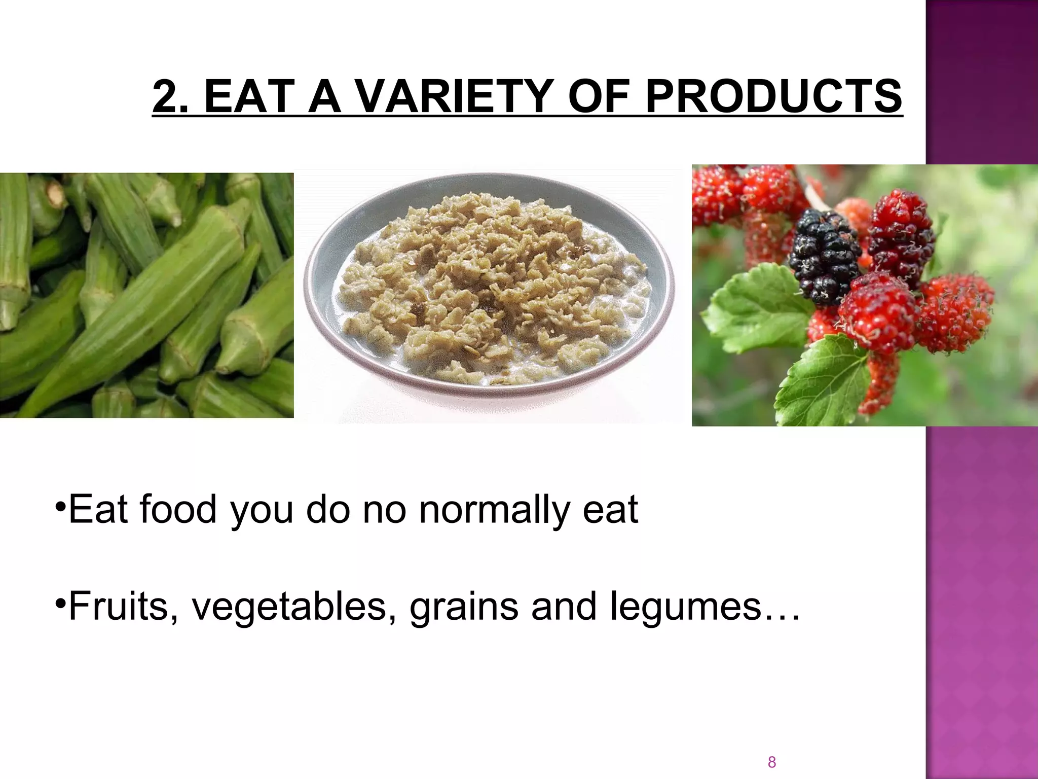 Presentation on Healthy Eating | PPT