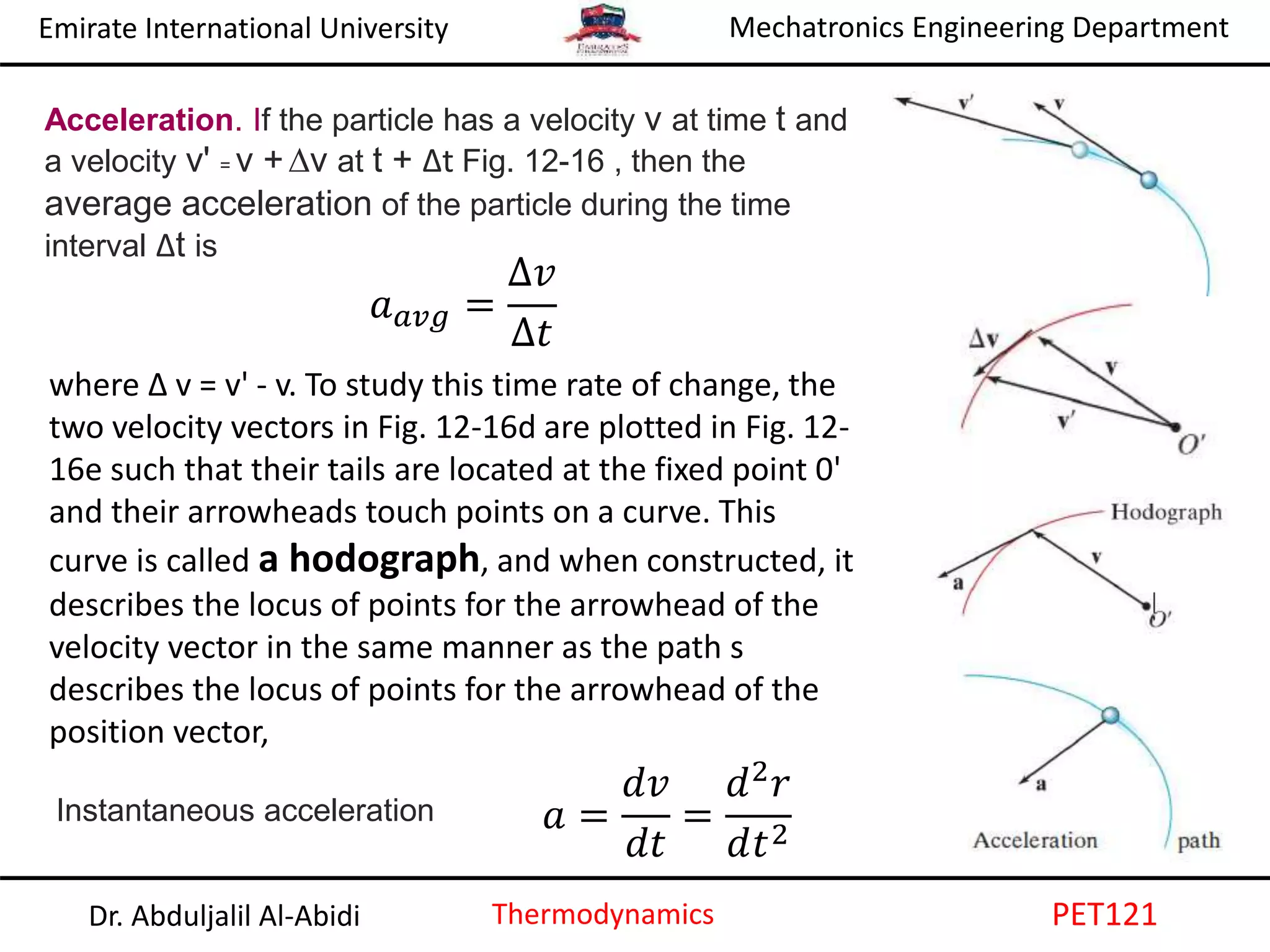 General Curvilinear Motion &Motion of a Projectile | PPTX