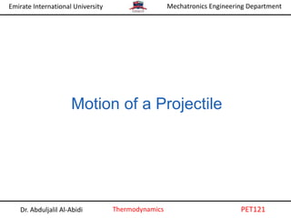 General Curvilinear Motion &Motion of a Projectile | PPTX