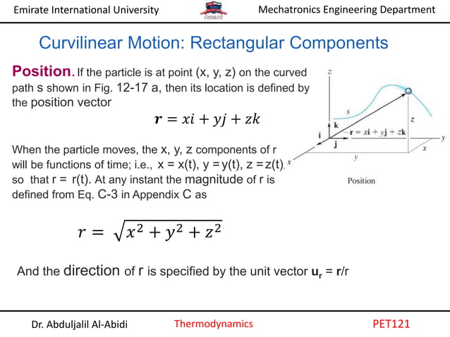 General Curvilinear Motion &Motion of a Projectile | PPTX