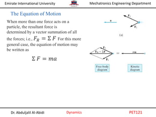 Kinetics of a Particle : Force and Acceleration | PPTX