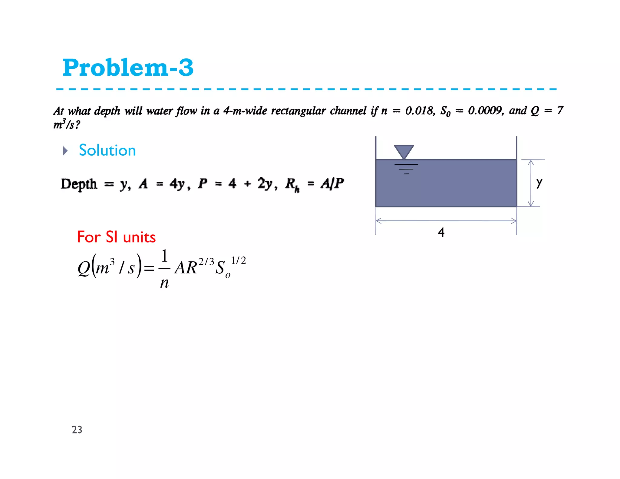 Dymanics of open channel flow | PDF