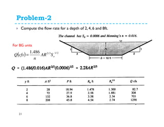 Dymanics of open channel flow | PDF