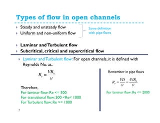 Dymanics of open channel flow | PDF