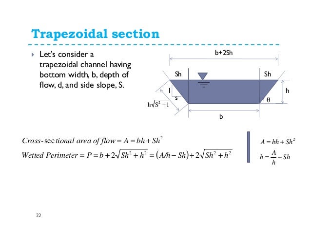 Dymanics of open channel flow